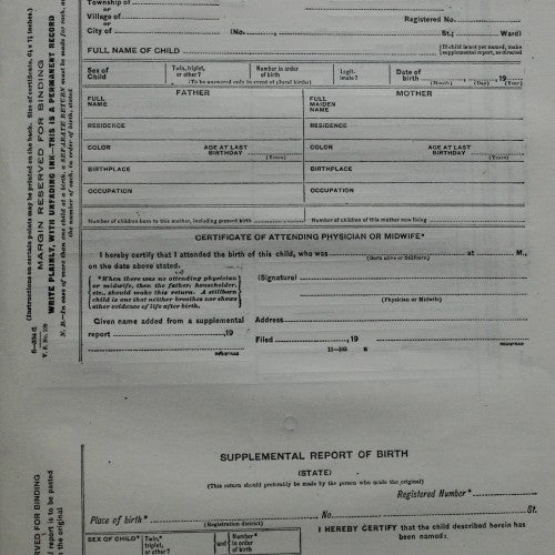 Birth Certificate Standardization | Our Data, Our Selves